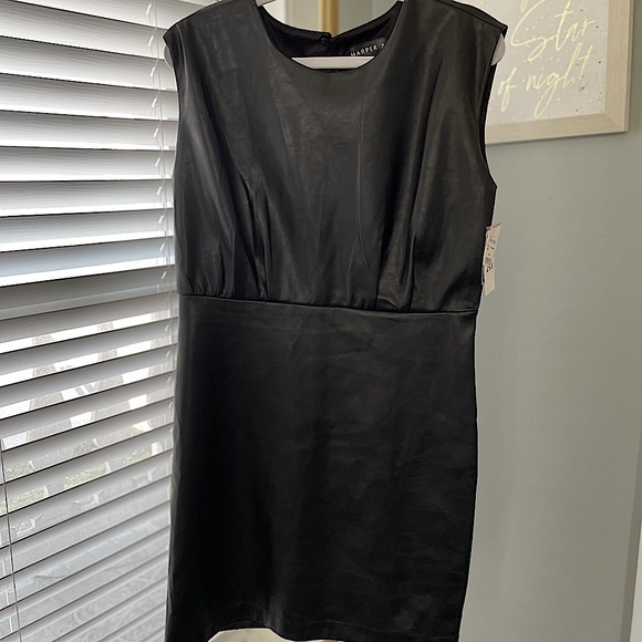 Harper | Dresses | Nwt Black Faux Leather Harper 24 Dress Size 8 | Poshmark